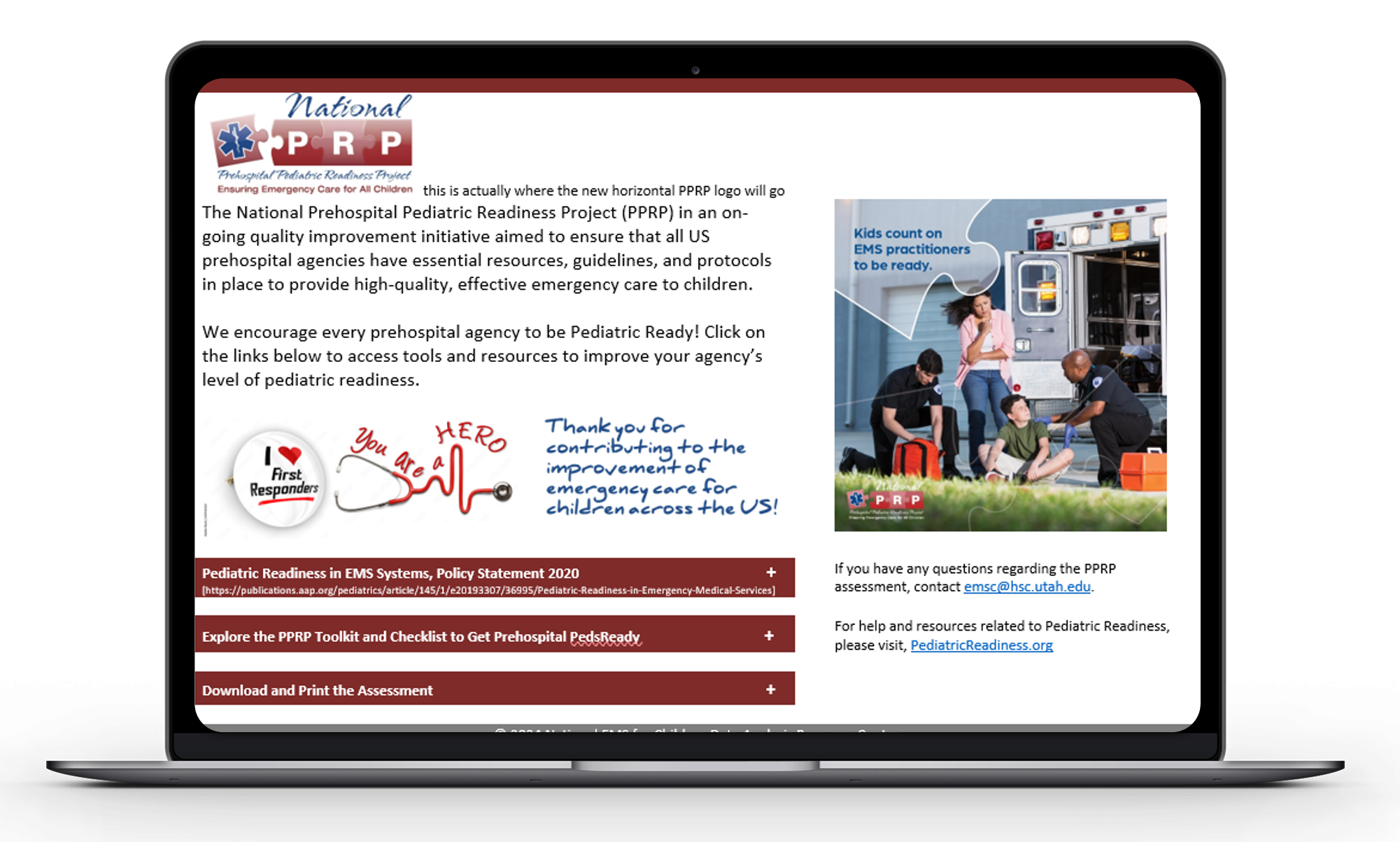 National Prehospital Pediatric Readiness Project (PPRP) Assessment - EDC
